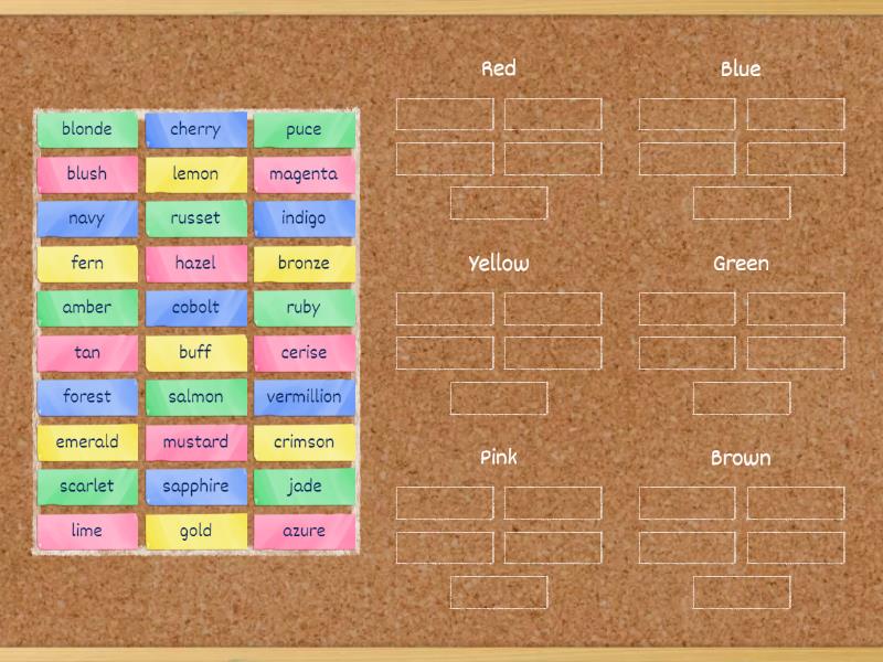 Colours - Ordenar por grupo