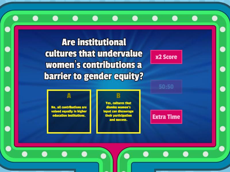 Gender Equilty Gameshow Quiz