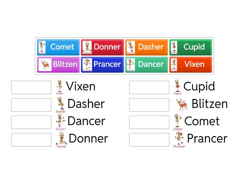Santa's Reindeer Matching - Match up