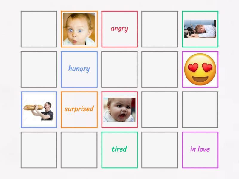 feelings and emotions - Combine os pares