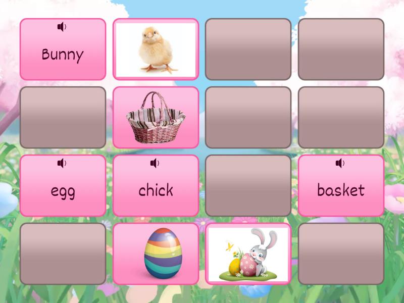 Easter vocabulary (for beginners) - Matching pairs