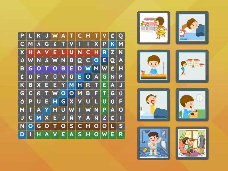 Routines Rainbow Bridge 5 Unit 3 - Wordsearch