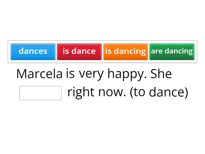Present continuous x simple present (cloze) - Missing word