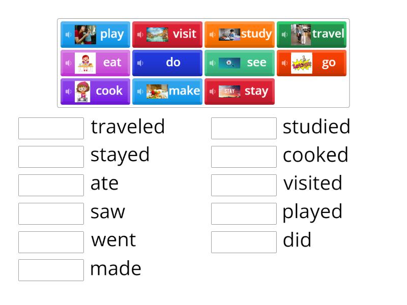 past simple form - Match up