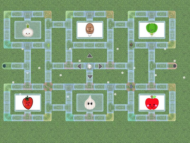 Spring_ Fruits and vegetables - Maze chase
