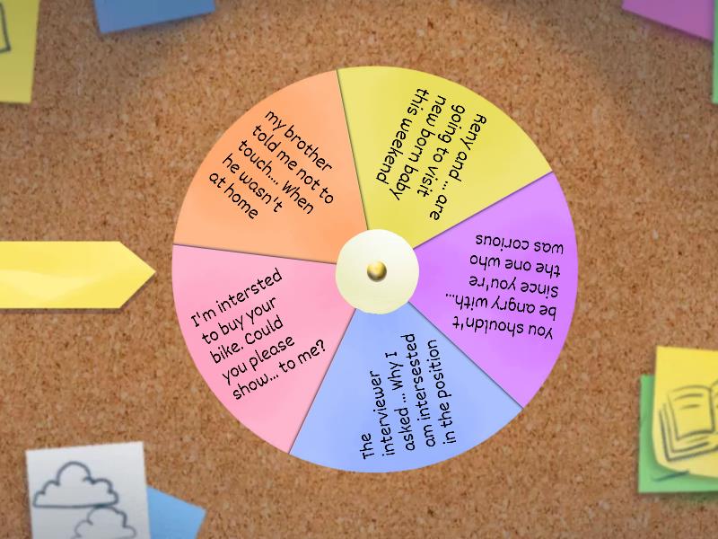 Pronoun. Choose the correct answer - Spin the wheel