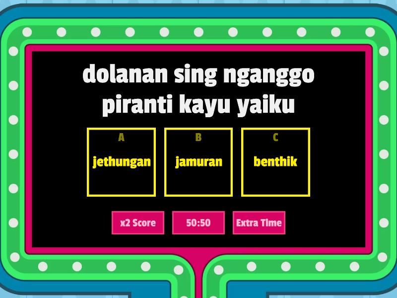 LATIHAN BASA JAWA - Gameshow quiz