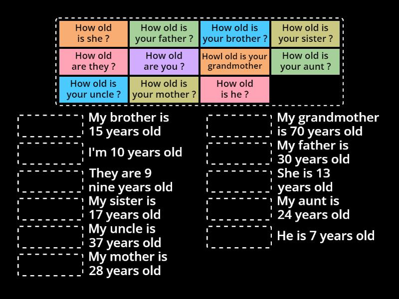 How old are you - Match up