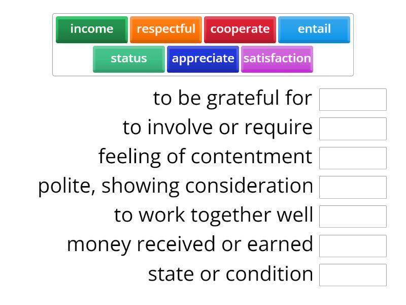 English project - Match up