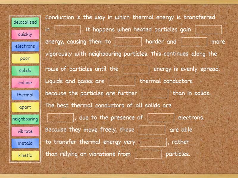 Conduction - Complete the sentence