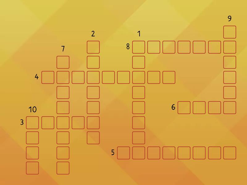 Crucigrama de verbos en Presente - Crossword