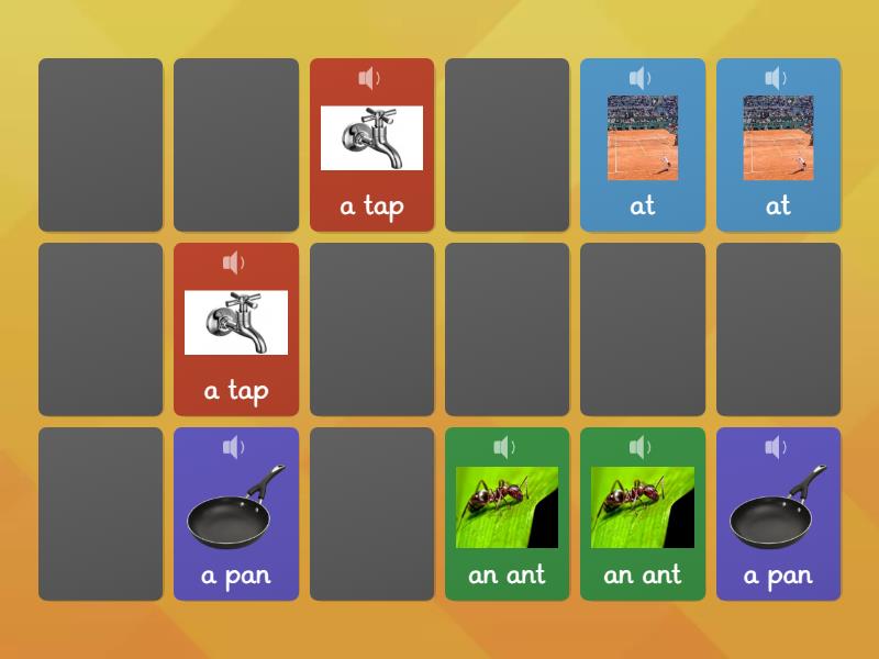 phonics set 1 phase 2 match - Matching pairs