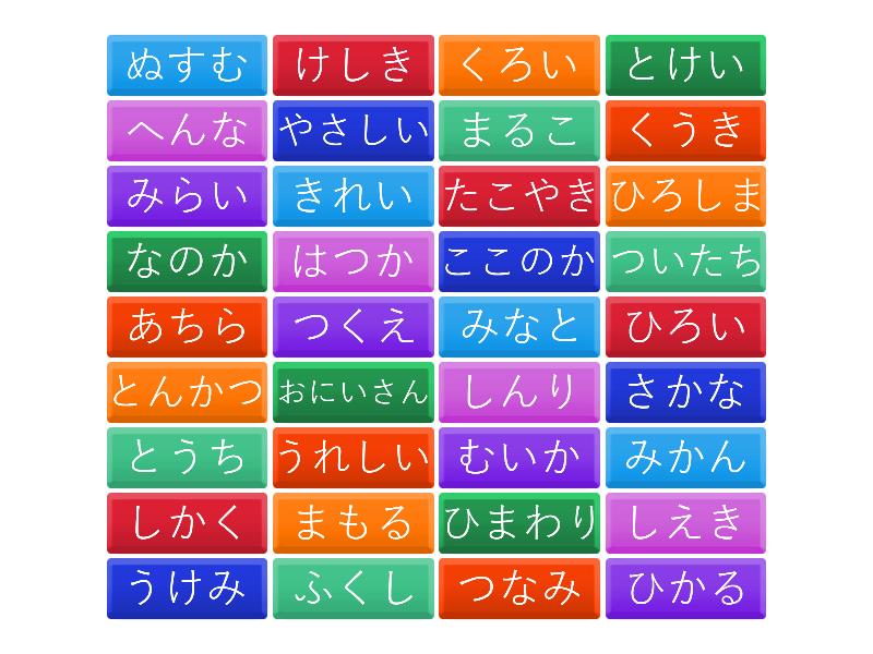 Hiragana Dasar 1 - Flip tiles
