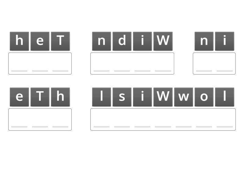 The Wind in the Willows - Anagram