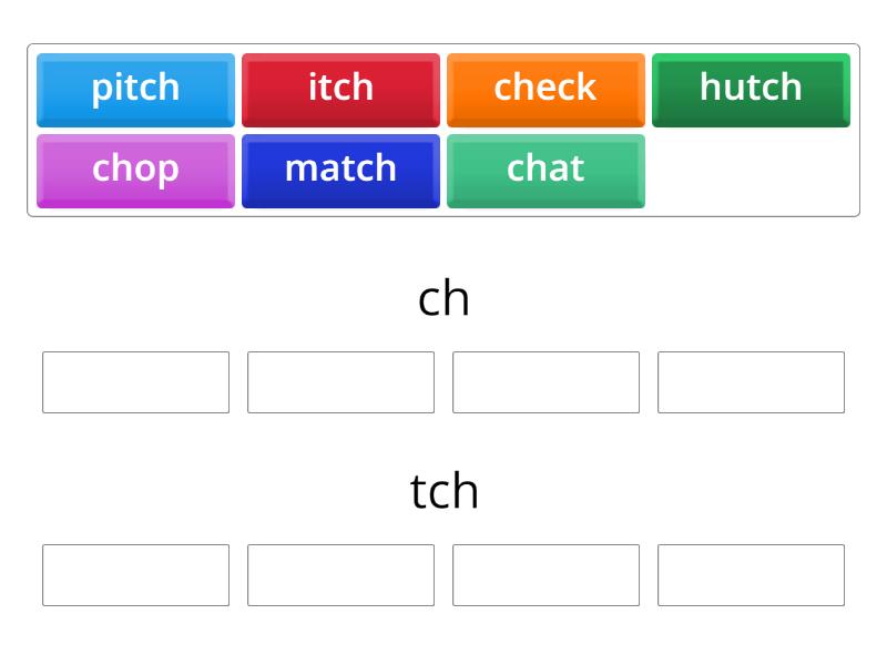 ch vs tch - Group sort