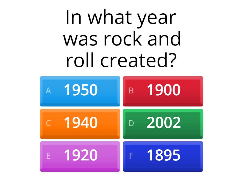 Rock and Roll - Quiz
