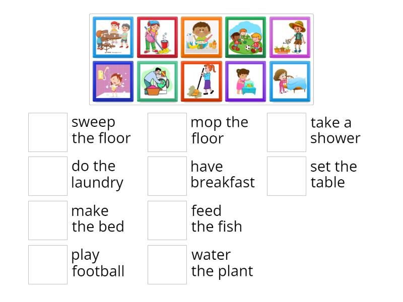 Daily Routine Game - Match up