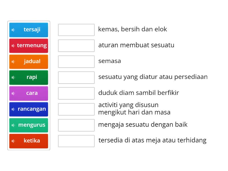 P3 Malay Unit 3 Pt 1 - Match up