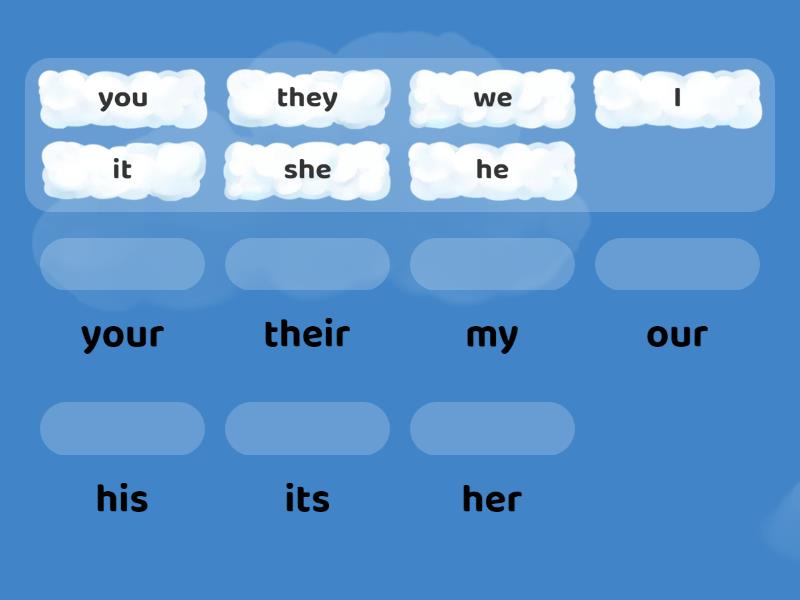 Possessive Pronouns - Match up