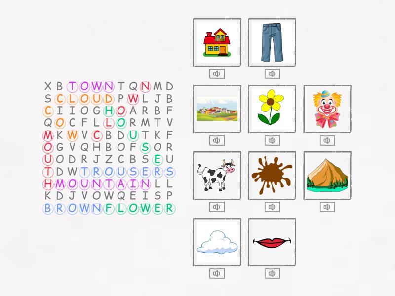 unit 9: sounds & spelling - Wordsearch