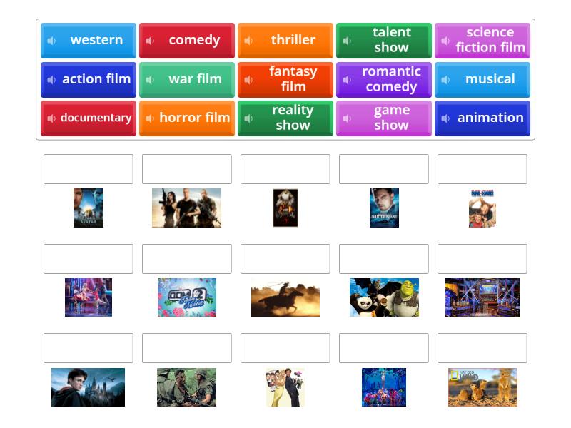 types of films - Match up