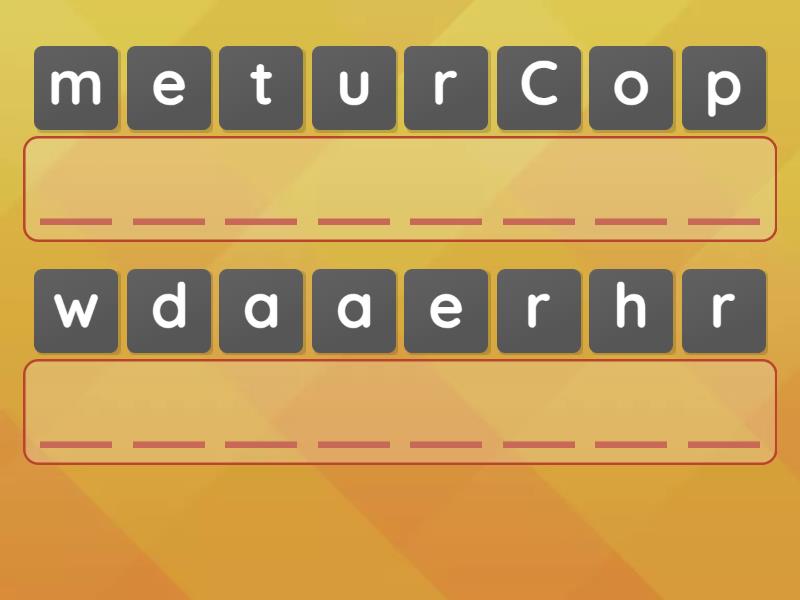 Word Jumble (MIS 1) - Anagram