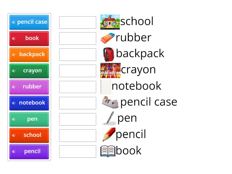 School things - Match up