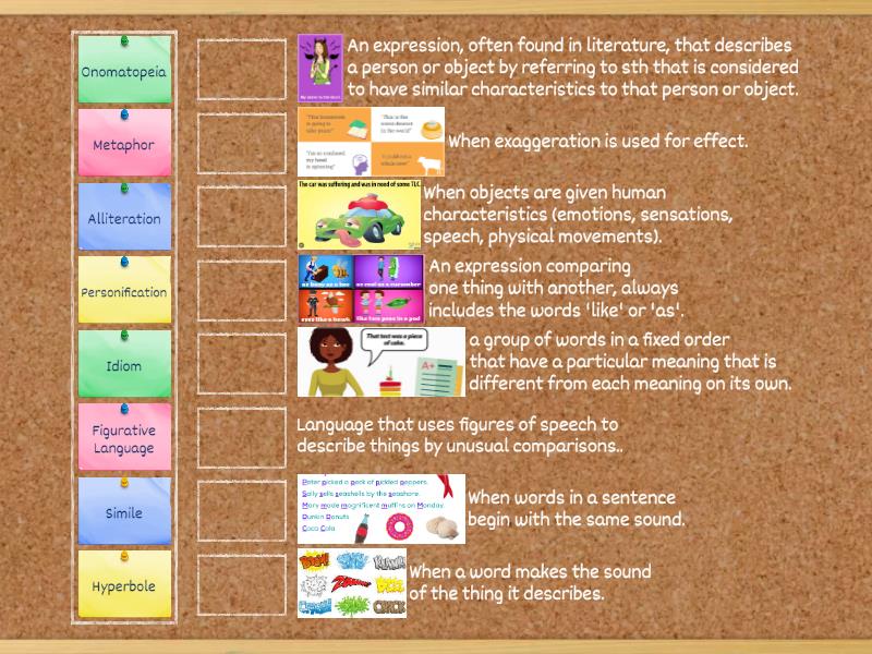 Figurative Language Definitions - Match up
