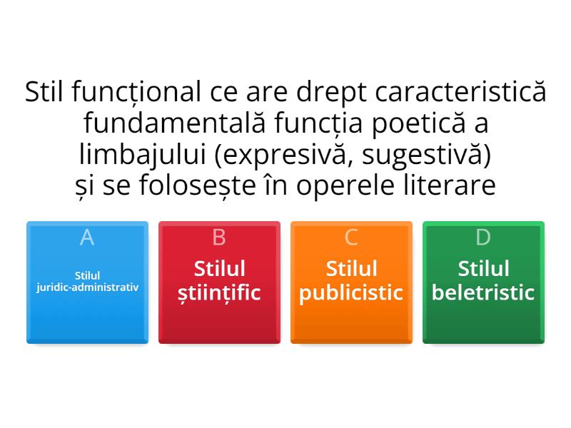 Stiluri funcționale - Quiz