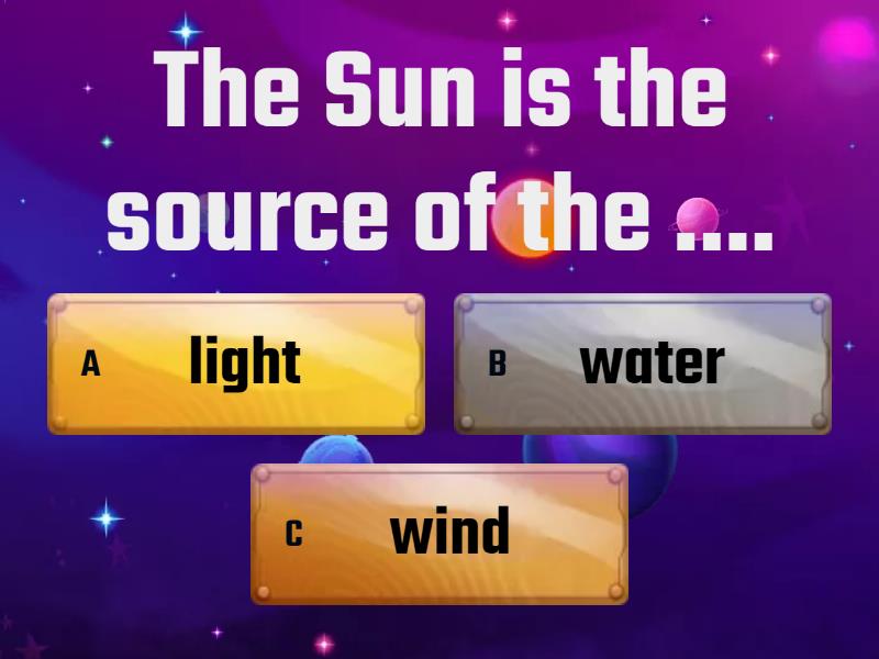Chapter 9 Earth and The Sun - Quiz
