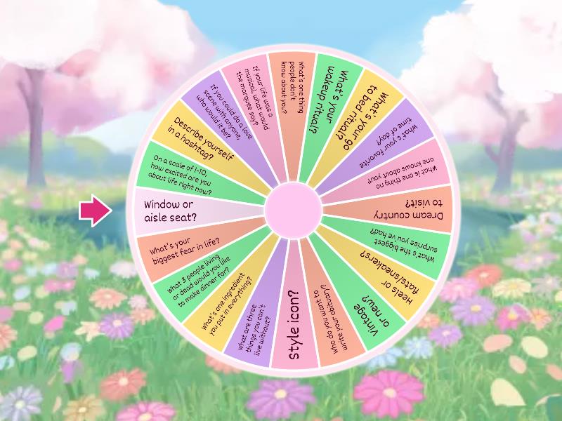 Speaking - Spin the wheel