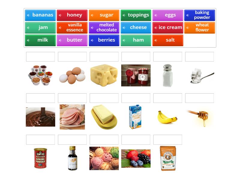 American Pancakes - Ingredients - Match up
