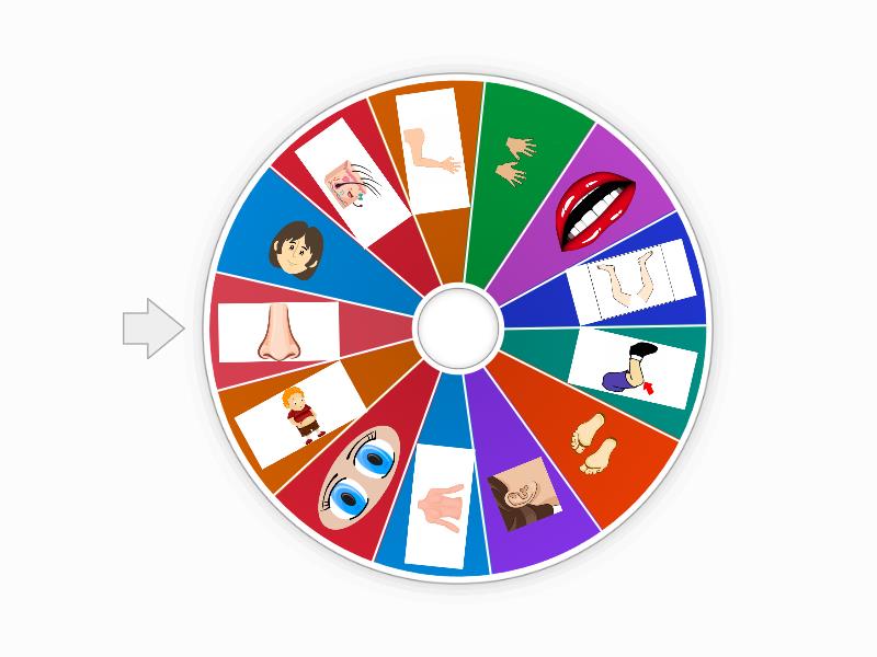 BODY PARTS AND FACIAL FEATURES - Spin the wheel