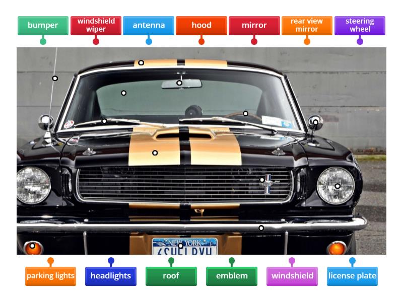 car parts - Labelled diagram