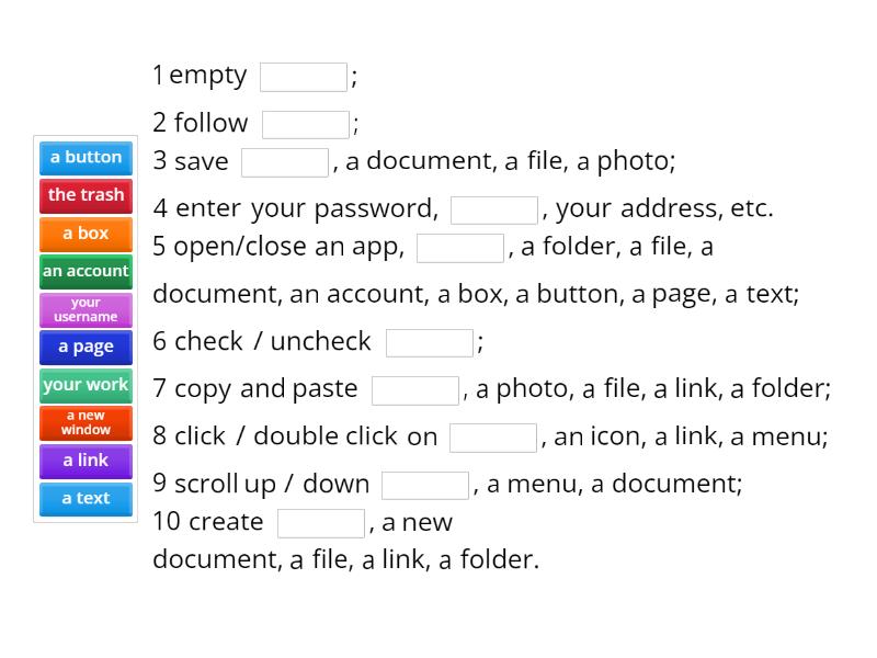 Solutions B1+ Unit 5A Computing - Complete the sentence
