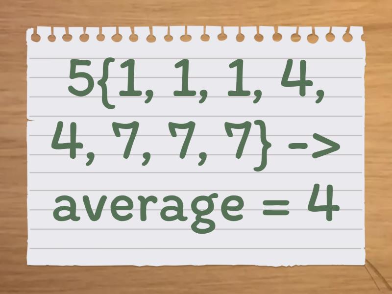 Find the mean. - Flash cards