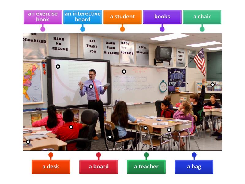 EF Elementary 1С - Classroom items - Labelled diagram