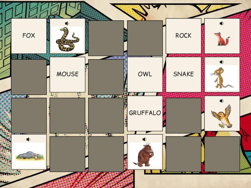 MEMORY THE GRUFFALO - Matching pairs