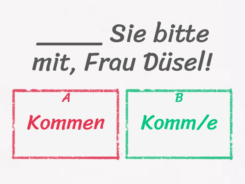 Imperativ - du oder Sie? - Quiz