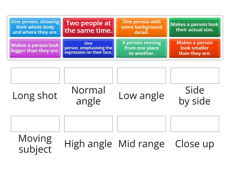 Filming techniques - Match up