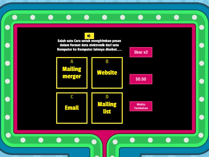MENULIS SUREL KELAS 5 - Gameshow quiz