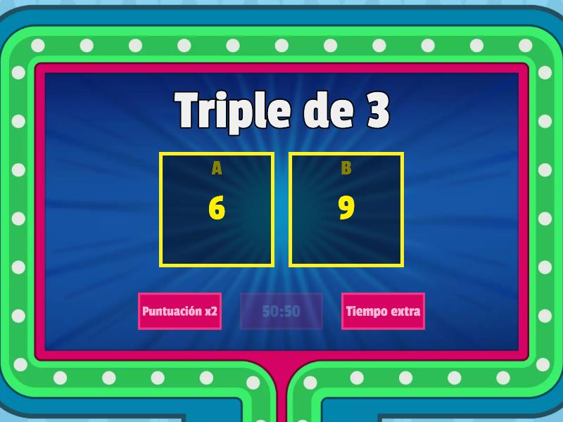 Triple y quíntuple de un número - Concurso de preguntas