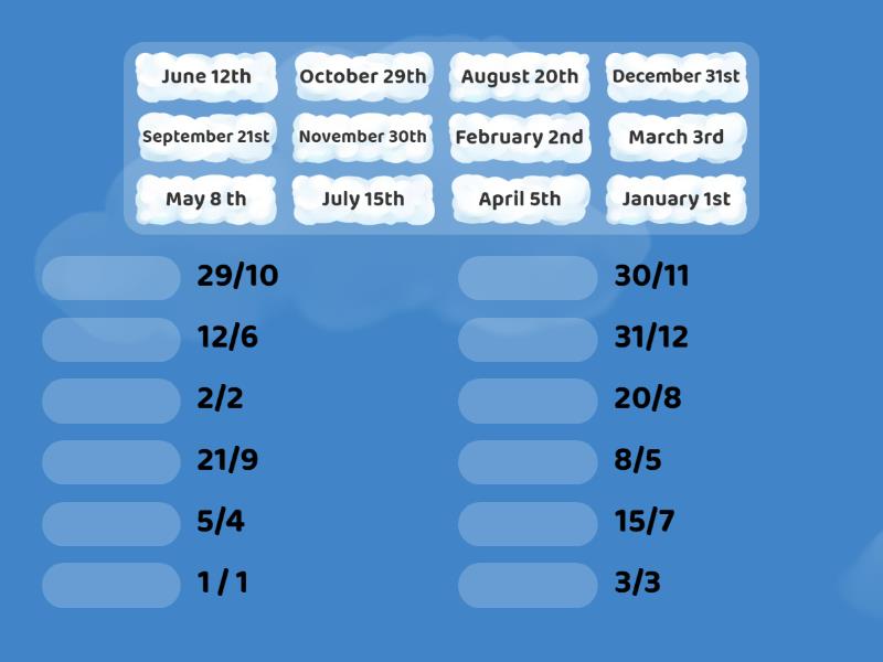 Dates - Match up