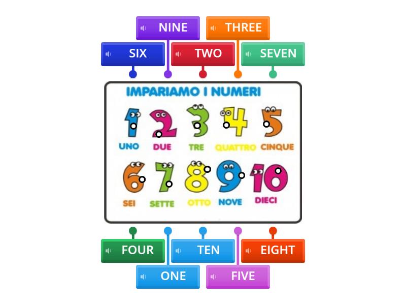 I NUMERI / NUMBERS - MAESTRA MARIKA - Labelled diagram
