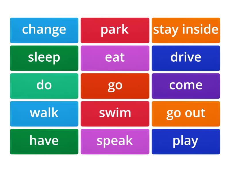 Verbs - Flip tiles