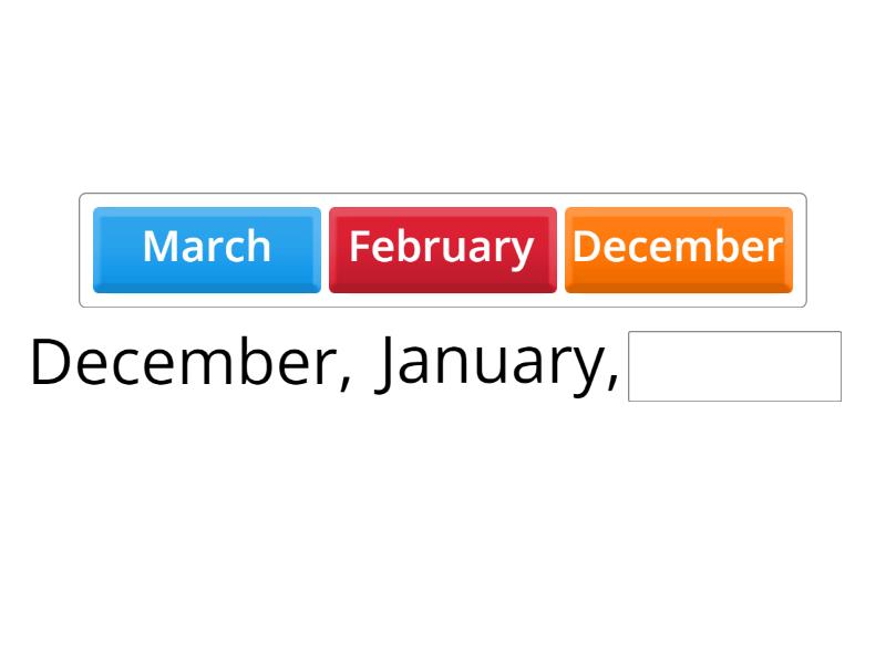 Months in a row - Complete the sentence