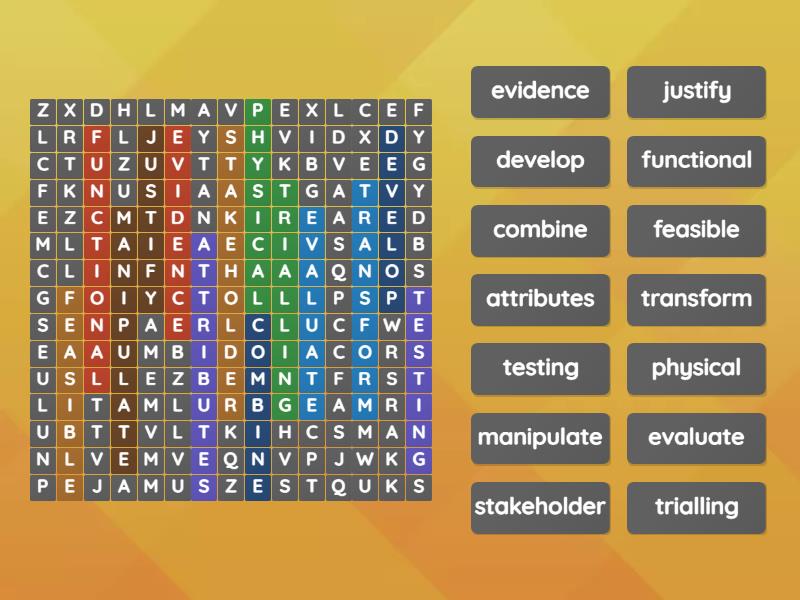 MPT1.4 Key words - Wordsearch