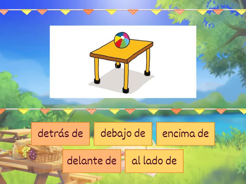 Preposiciones de lugar - Find the match