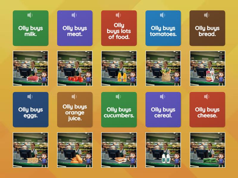 Olly Goes Shopping - Unscramble