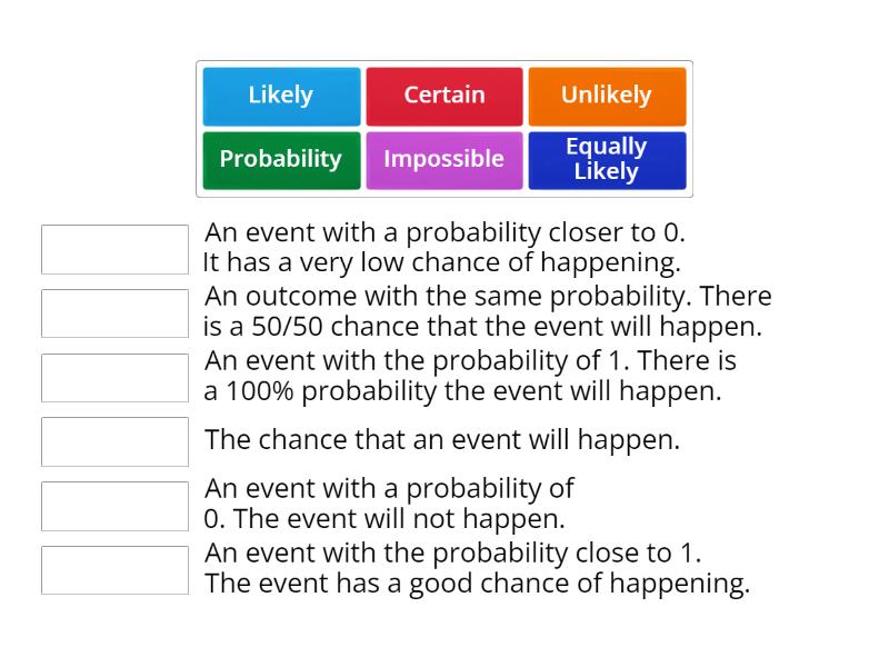 Probability - Match up